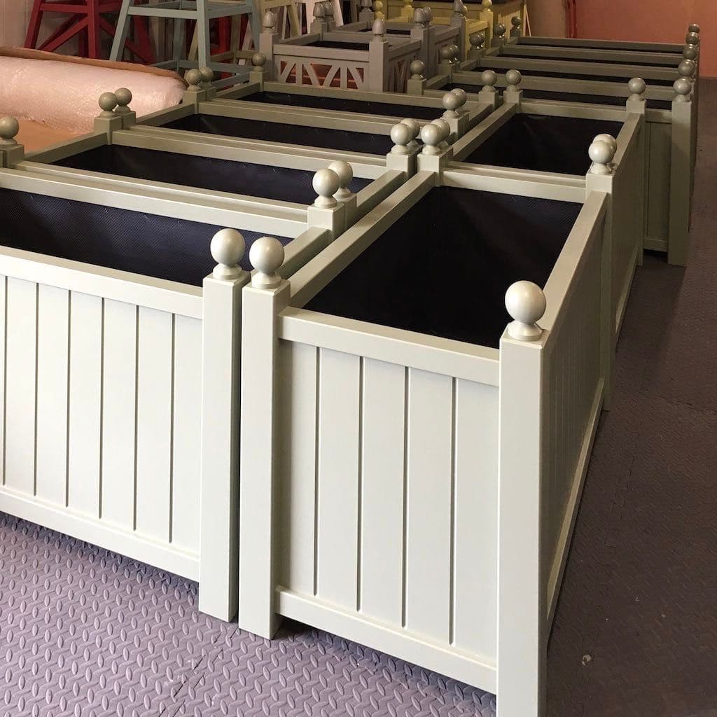 Trough Garden Planters, Large Wooden Garden Planters Accoya