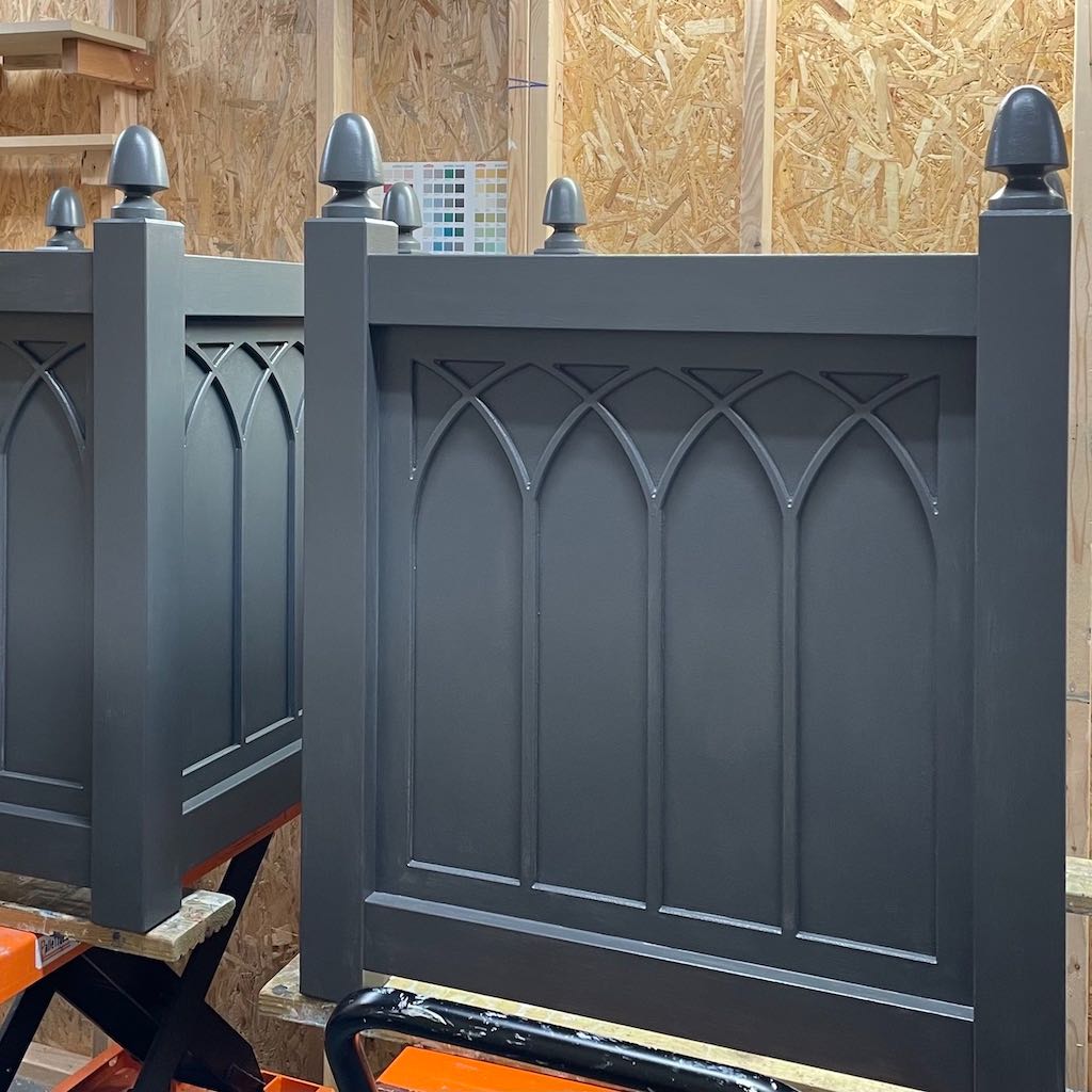 Large Gothic Wooden Garden Planters Accoya Any Size