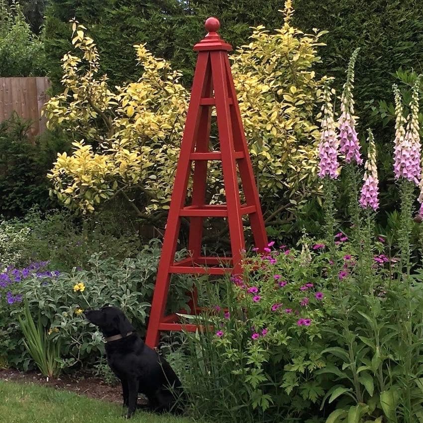 Large Wooden Garden Obelisks, Accoya Painted Any Colour